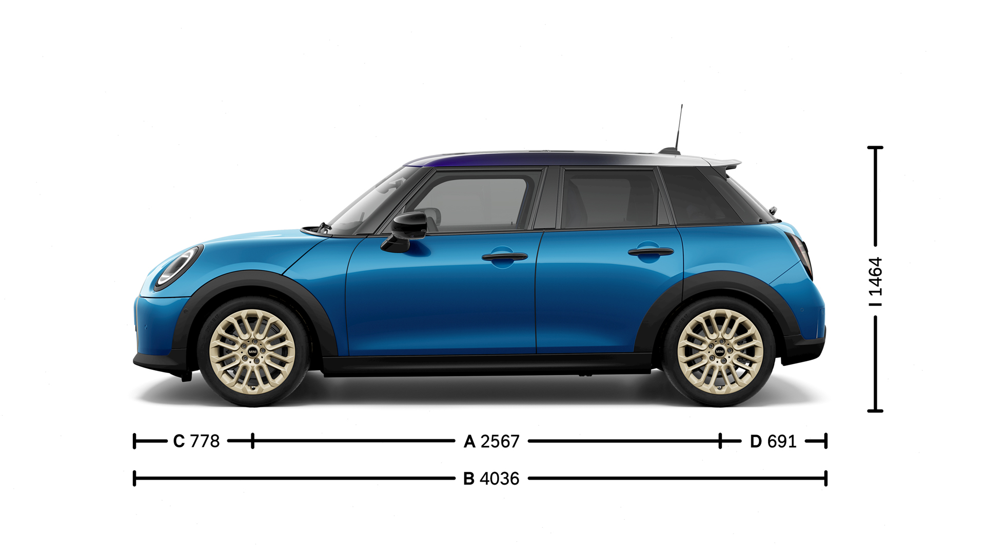 MINI Cooper 5 Porte – Dimensioni